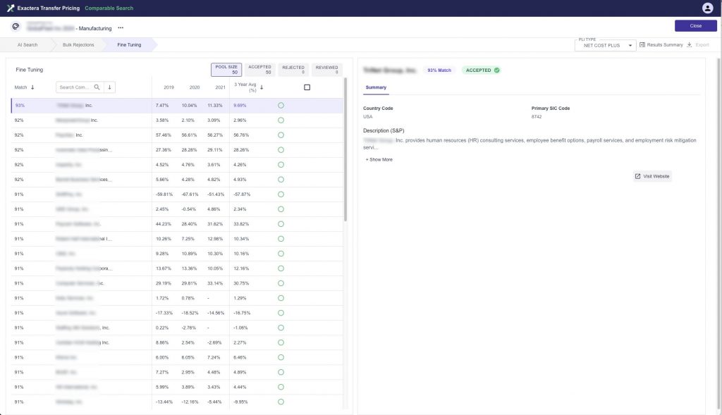 ExactMatch | AI-Driven Transfer Pricing Benchmarking for Service Providers